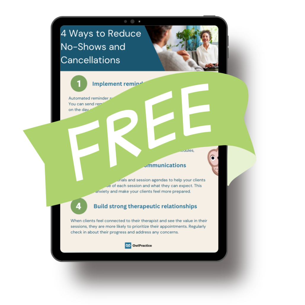 4 Ways to Reduce No-Shows and Cancellations | Owl Practice Suite