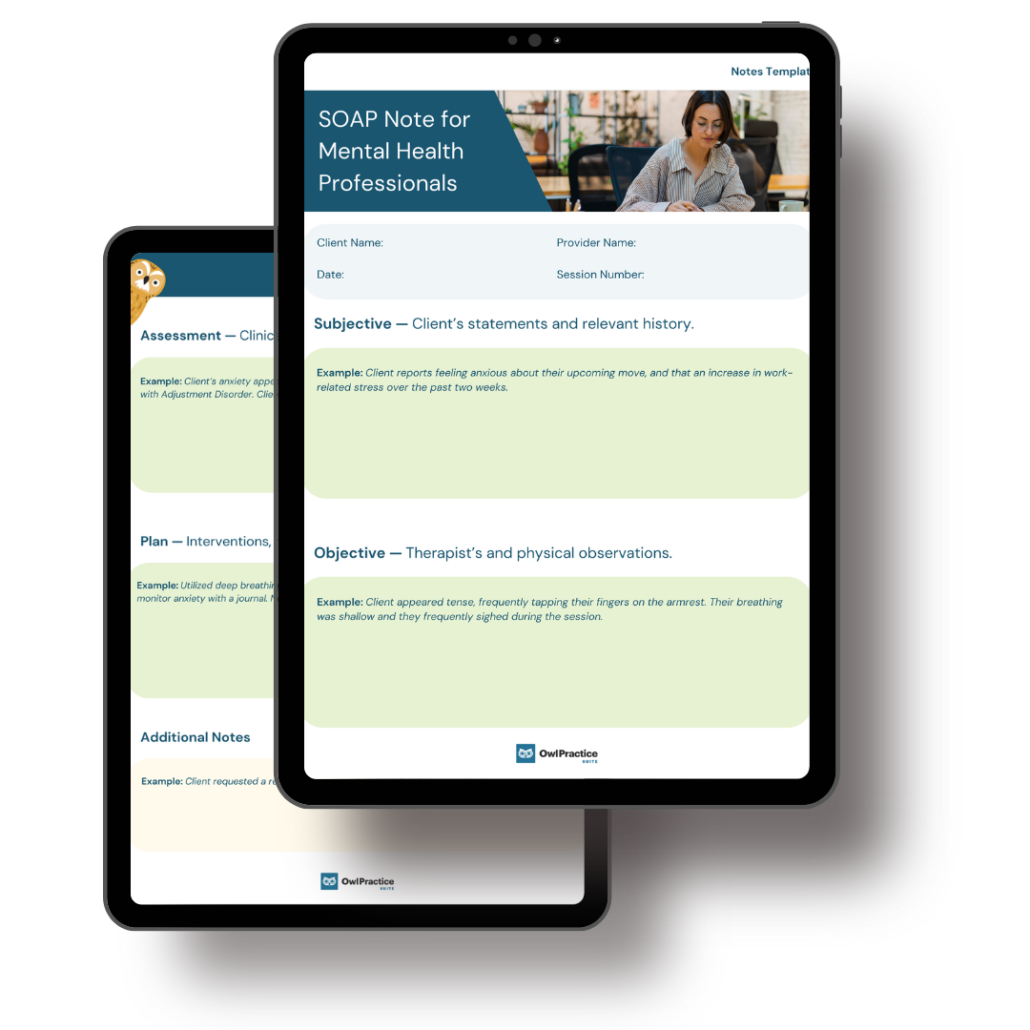 SOAP Note Template - Owl Practice Suite